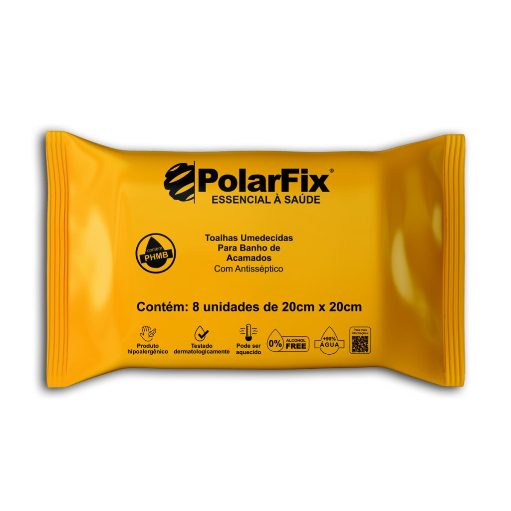 Toalhas Umedecidas Para Banho de Acamados com Antisséptico Polar Fix ...