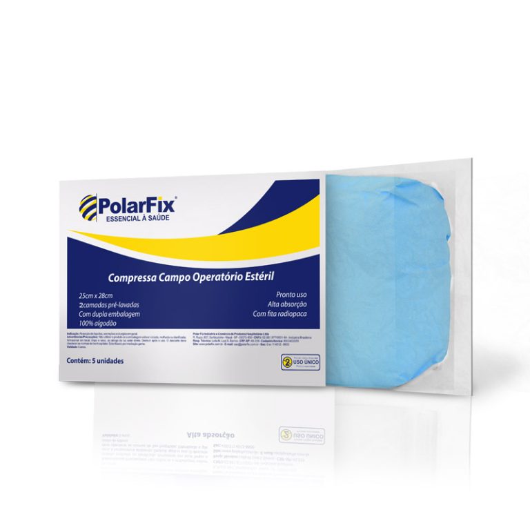 Compressa Campo Operatório Estéril com dupla camada e Raio X Polar Fix ...